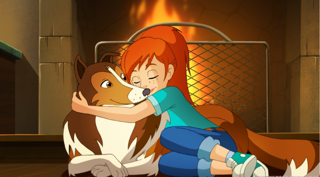 Lassie Go Get Help Cartoon Clipart